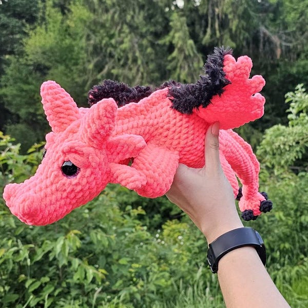 Crochet Dragon Pattern Morningstartail Feathertail Daggertail 2-in-1 ...