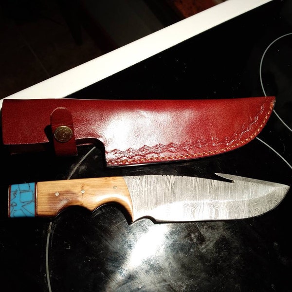 22" Custom Handmade Damascus Steel Sword With Metal Casted Guard Pommel ...