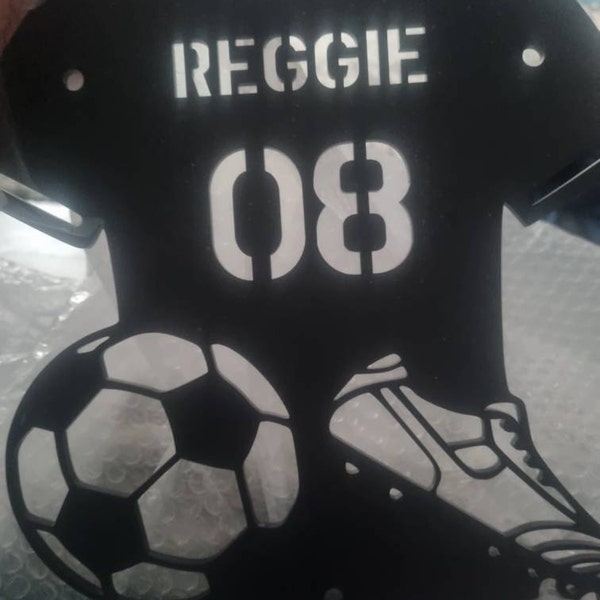 Personalised Acrylic Football Bedroom Decor Sign Plaque Various Sizes ...