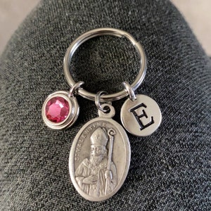 Choose Your Catholic Saint Keychain Personalized Letter Crystal ...