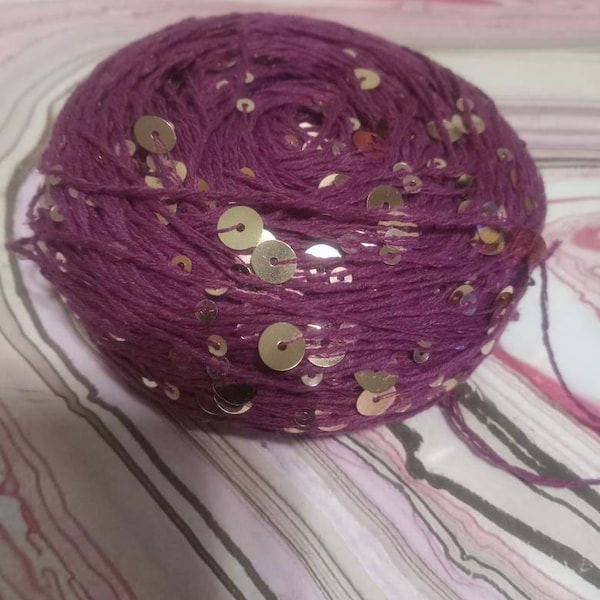 Sequin Cotton Yarn, Sparkly DIY Knitting Crochet Yarn - Etsy