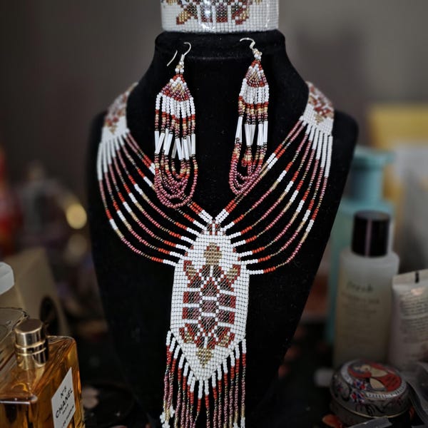 Necklace Authentic Native American Adjustable Jewelry Deer Suture Bone ...