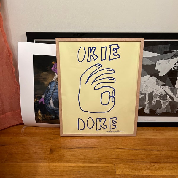 Okie Doke Print Trendy Wall Art, Mid Century Modern Print - Etsy