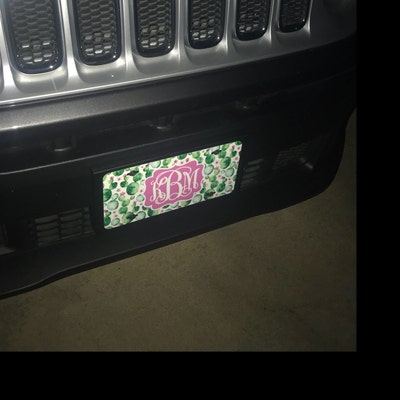 Custom Monogrammed Cactus Patterned Car Mat Accessory Set - Etsy