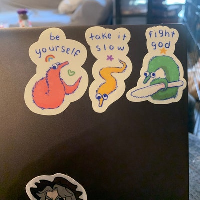 DIGITAL Fluffy Worm Sticker Pack - Etsy