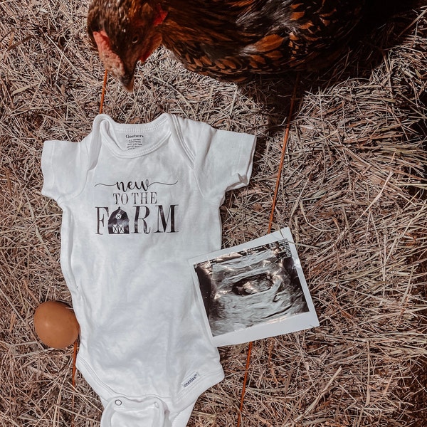 New to the Farm Baby Bodysuit - Etsy