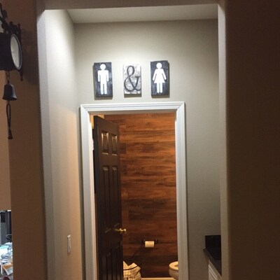 Boy and Girl Bathroom Sign, Restroom Sign, Bathroom Sign, Bathroom ...