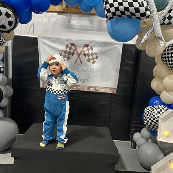 TWO Fast Racing Flags Banner, Editable Race Car 2nd Birthday Party ...