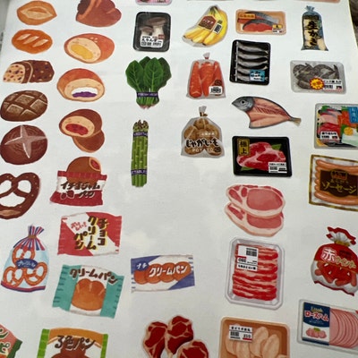 41 Pc Mind Wave SUPERMARKET Die Cut Stickers Meat Seafood Produce Dairy ...