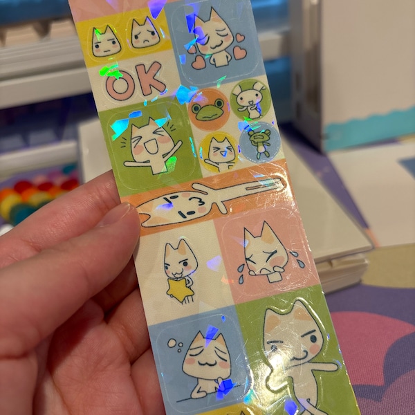 Toro Inoue Sony Playstation Cat Holographic Vinyl Sticker Sheet - for ...