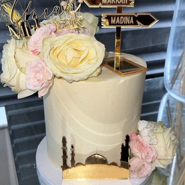 Umrah Mubarak Cake Topper and Charm Set | Various Sizes & Colours - Etsy