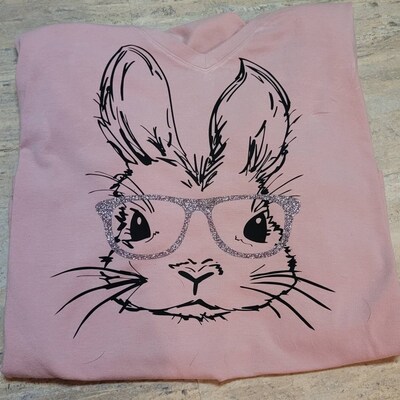 Easter Bunny With Glasses, Bunny With Glasses, Bunny With Glasses Svg ...