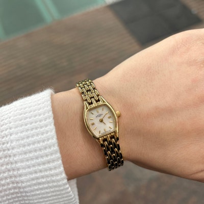Vintage Women's Gold Tone Watch, Quartz Women's Watch, Thin Ladies ...