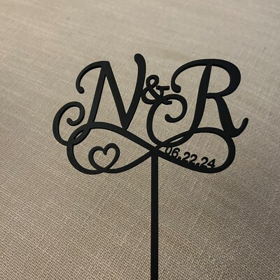 S Cake Topper, Wedding Cake Topper, Cake Toppers for Wedding, Rustic ...