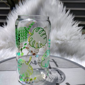 Monstera 16oz Glass Can Cutfile, Svg Dxf Png Files Digital Download - Etsy