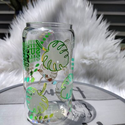 Monstera 16oz Glass Can Cutfile, Svg Dxf Png Files Digital Download - Etsy