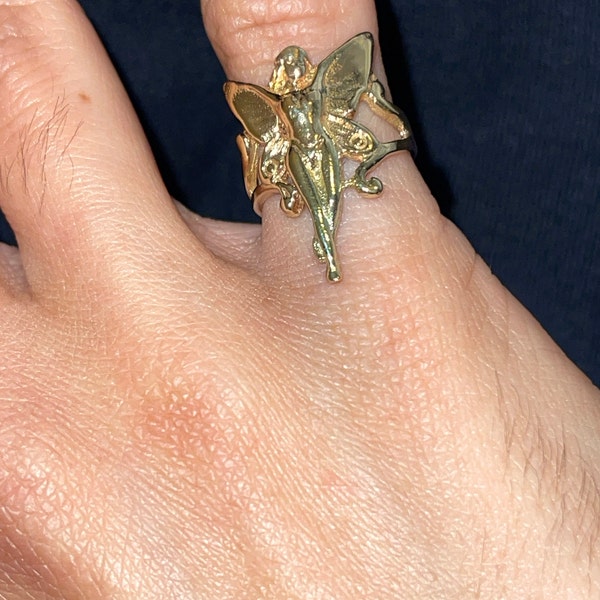 Beautiful Gold Ring With Faerie Fairy Design - Etsy
