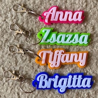 Personalized Acrylic Keychain, Acrylic Name Tag, Backpack Name Tag ...