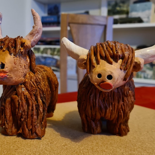 Highland Cow Clay Crafting Kit - Etsy
