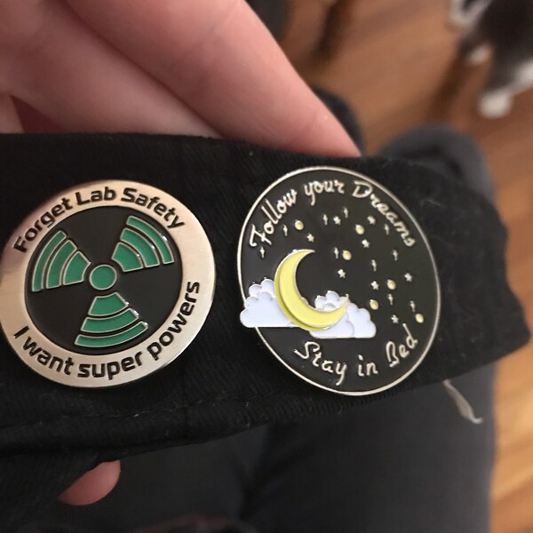 Science Enamel Pin Glow in the Dark Forget Lab Safety I Want Super ...