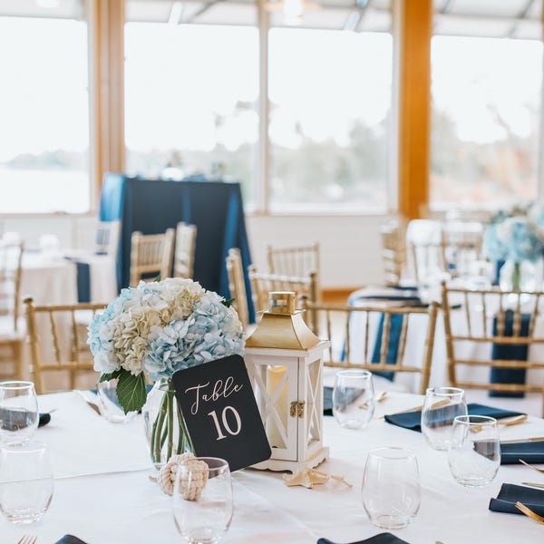 Navy Blue Table Numbers - Printed 5x7 Table Numbers - Simple Table ...