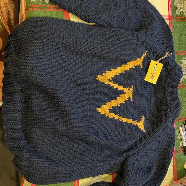 Monogram Weasley Jumper Letter Magic Gift Handmade Custom Wool Sweater ...