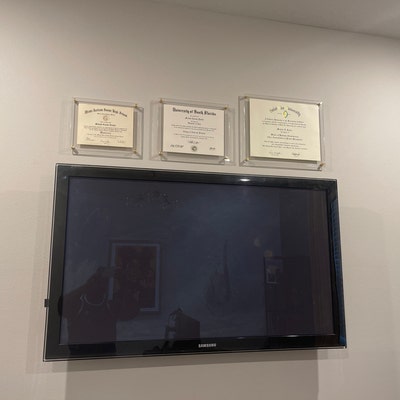 Acrylic Clear Floating Frame Art Photo Modern Diploma Degree Standoff ...