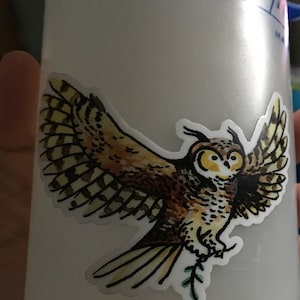 Owl Animal Sticker Waterproof Vinyl Sticker - Etsy