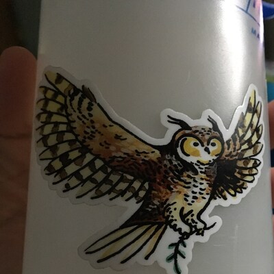 Owl Animal Sticker Waterproof Vinyl Sticker - Etsy