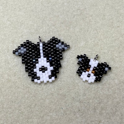 Bead Pattern Border Collie Dog Set, Miyuki Brick Stitch Charm, PDF ...