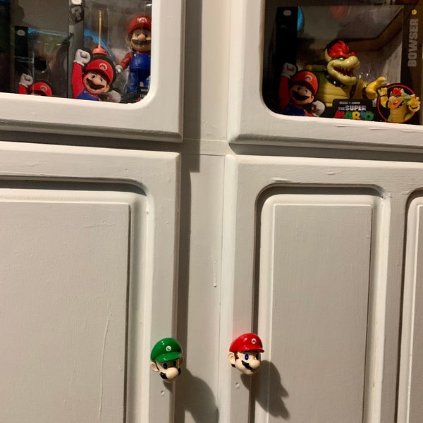 Mario Drawer Pulls Glow in the Dark Super Mario Bros Furniture Knobs ...