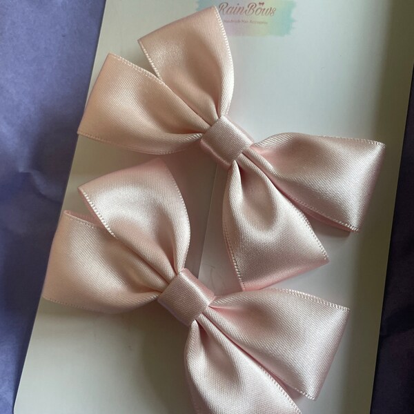 Large Black Satin Hair Bow, Classic Black Hair Bow, Bows for Ladies ...