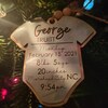 Baby's First Christmas Ornament Baby Shower Gift Stats Name Tag ...