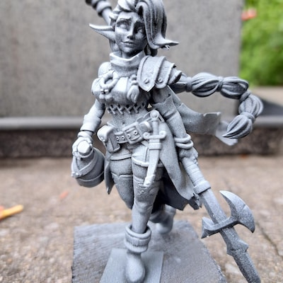 Laurette Fantasy Miniature Aasimar Valkyrie Angel Female Pin up ...