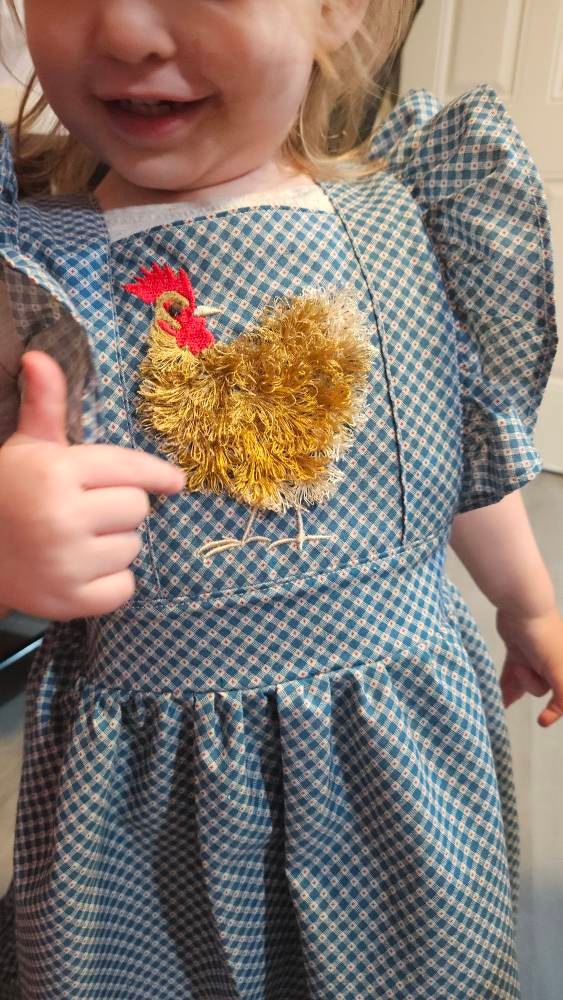 Cute fluffy Chicken fringed fur chenille farm bird small machine ...