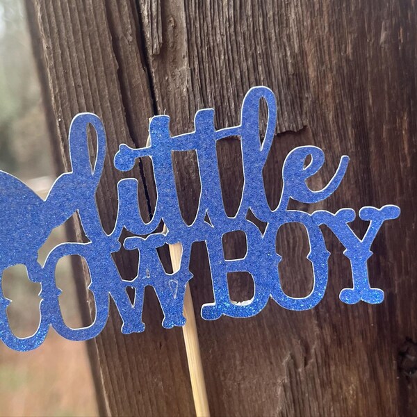 Little Cowboy Cake Topper, Little Cowboy, Party Decor, Baby Shower ...