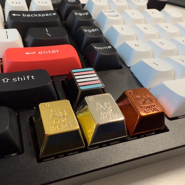 Periodic Table Element Keycap: Gold, Silver, Copper Artisan Key Cap - Etsy