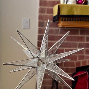 Stained Glass Panel Rose Etched Bevel Center Bevel Gift - Etsy