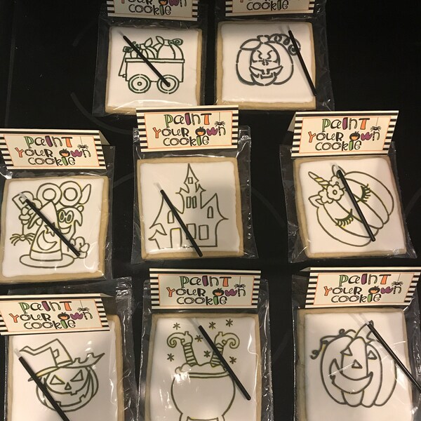 4" Halloween PYO Cookie Treat Bag Topper Printable Treat Bag Toppers ...