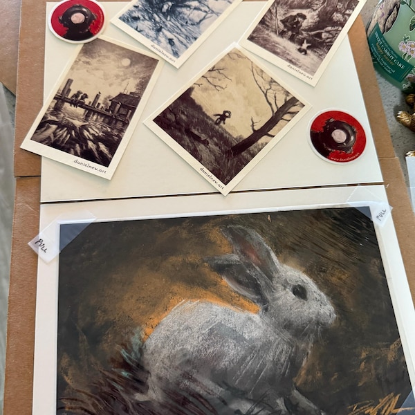 Rabbit Charcoal Drawing (original, Signed) - Etsy
