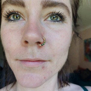 18g Beringed Custom Single Hoop or Nose Ring Primitive | Etsy