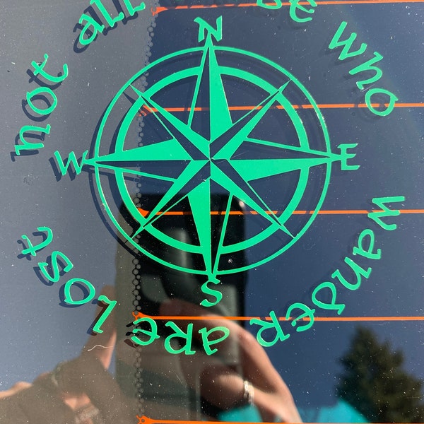 Not All Those Who Wander Are Lost Compass Vinyl Decal - Etsy