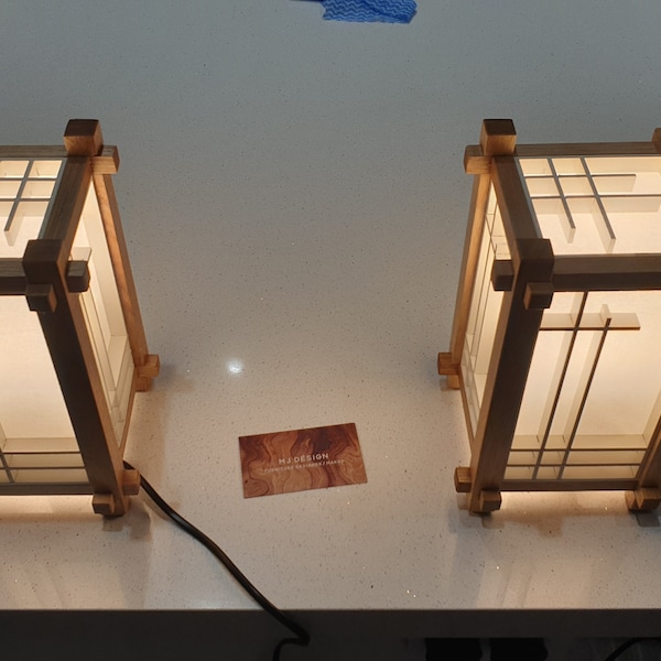 Shoji Lamp, Japanese Style, Minimal Light - Etsy