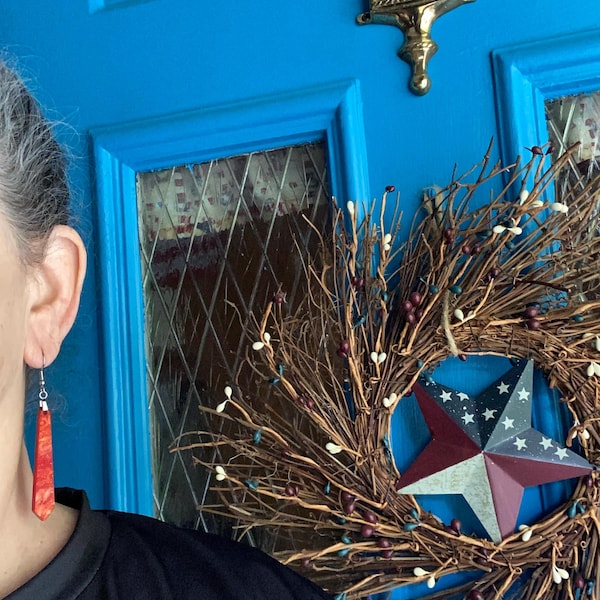 Boho Western Long Dangle Earrings, Turquoise Earrings, Rustic Earrings ...