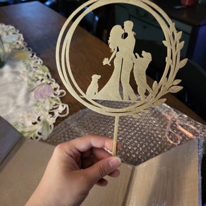 Family Cake Topper With Kids Wedding Cake Topper Bride and - Etsy