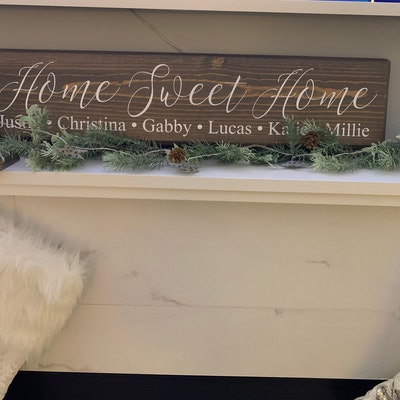 Home Sweet Home, Family Name Signs, New Home Sign, Personalized Names ...