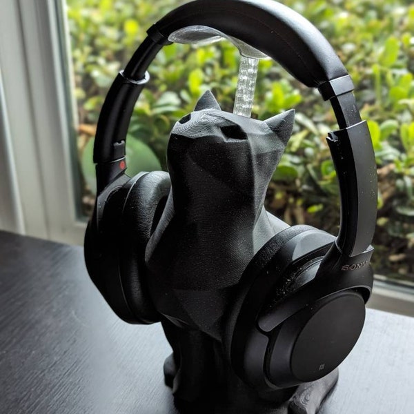 Cute Cat Headphone Stand - Cat Headset Holder - Kawaii Desk Decor - Cat ...