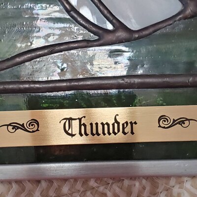 Engraved Solid Brass Plate Picture Frame Art Label Name Tag 2-1/2 X 3/4 ...