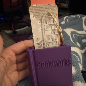 3D Printed Book Shaped Bookmark Holder Bookmark Display Book-style ...