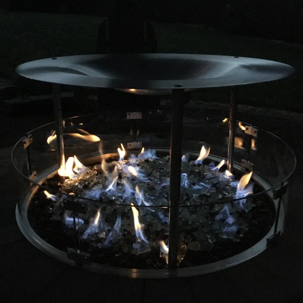 28" Fire Pit Heat Deflector / Reflector and Cover for Better Warmth ...